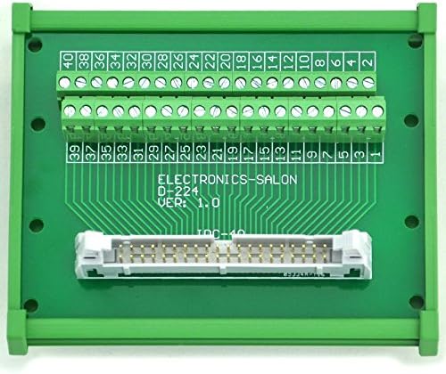 Electronics-Salon IDC-40 DIN Rail Mounted Interface Module, Breakout ...