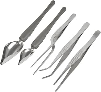 Amazon.com: 5 Pcs Stainless Steel Cooking Tweezers Precision Tongs with ...