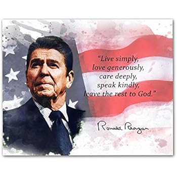 Amazon.com: WeSellPhotos Ronald Reagan Poster Photo Picture Framed ...