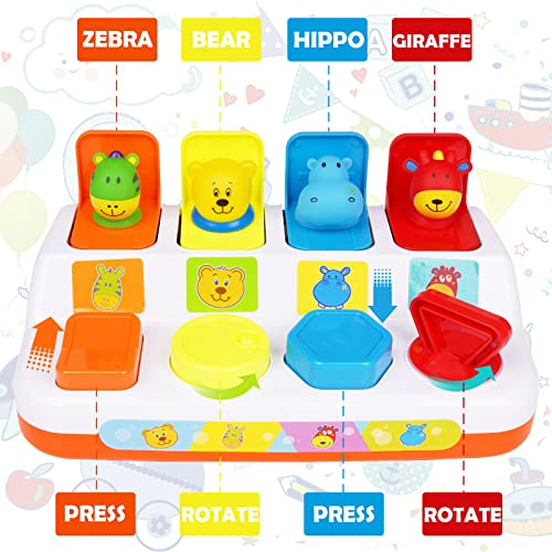 GenJuw Baby Pop Up Toy- Colorful Cause and Effect Toys for Babies ...