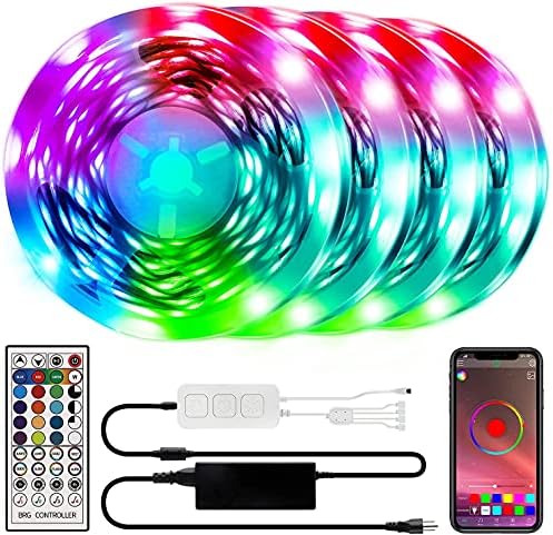LED Strip Lights 20m, Sumkyle RGB LED Light Strip Bluetooth APP Music ...