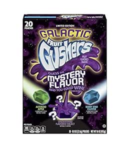 Amazon.com : Galactic Fruit Gushers Fruit Flavored Snacks - 20 Pouch ...