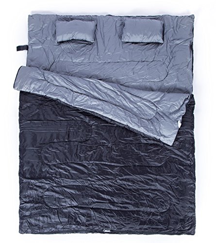 2-Person Giant Double Sleeping Bag with 2 Pillows for Couple, a ...