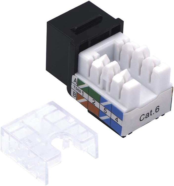 VCE Cat6 RJ45 90 Degree Keystone Jack Insert, Ethernet UTP Cat 6 ...