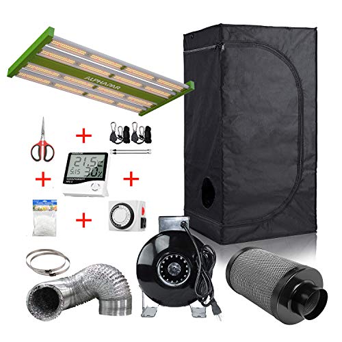 Hydro Plus Indoor Plant Grow Tent Kit Complete 32''x32''x63'' Growing ...