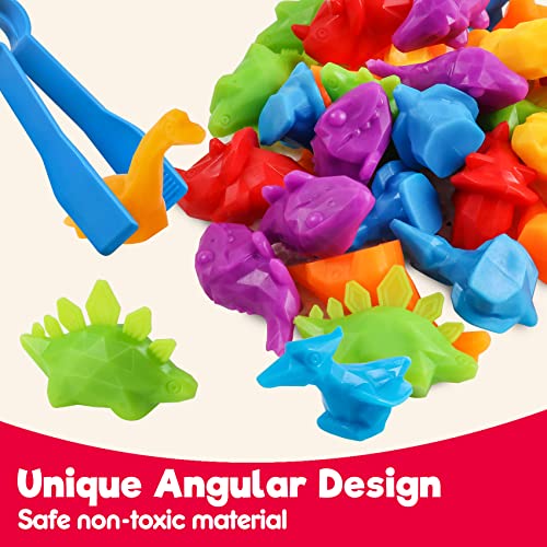 Counting Dinosaur Color Sorting Toys with Dinosaur Eggs Montessori ...