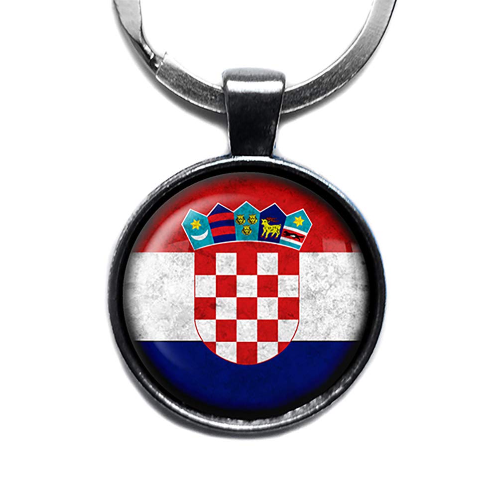 Amazon.com: Croatia Croatian Flag Silver Keychain Keyring: Handmade