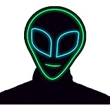 Amazon.com: Rubie's Alien Light-Up Skull Mask, Green, One Size: Clothing