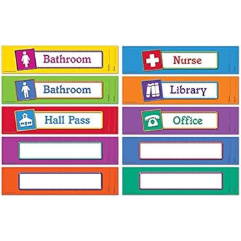 Amazon.com : Learning Resources Magnetic Hall Passes, Set of 10 ...