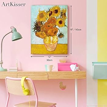 Amazon.com: Vincent Van Gogh Sunflowers Floral Wall Picture Framed Art ...