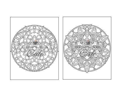 Gemstone Mandalas: An Adult Coloring Book Featuring the World's Most ...