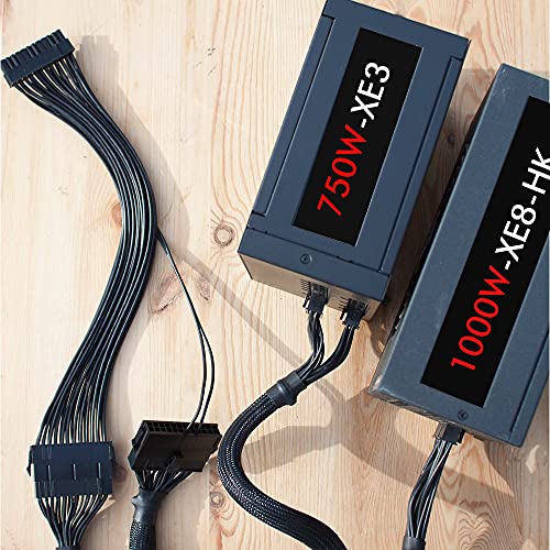 Dual PSU Cable Adapter, Dual Power Supply Extension Cable Splitter ...