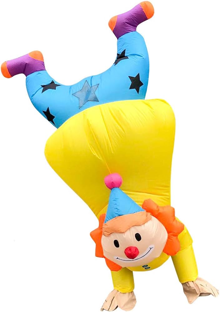 BestFire Inflatable Costume Adult Clown Party Costume Chrismas Blow Up ...