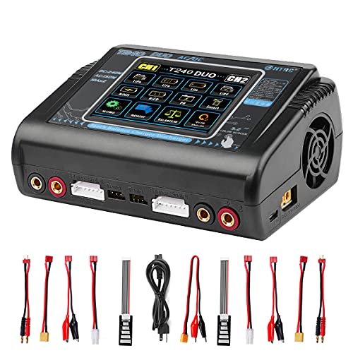 LiPo Charger RC Battery Dual Balance Charger Discharger Touch Screen Battery Pack Charger AC150W ...