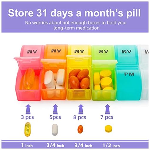 Monthly Pill Organizer 2 Times a Day, one Month Pill Box AM PM, 30 Day ...