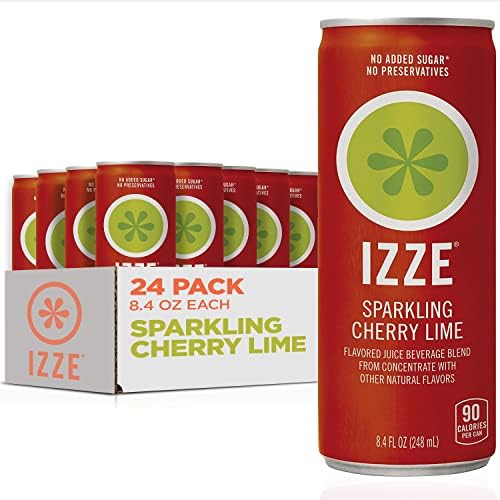 IZZE Sparkling Juice, Cherry Lime, No Added Sugars, No Preservatives ...