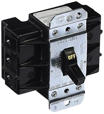 Amazon.com: Hubbell HBL7863D 60 amp 600V 3 Phase Disconnect Switch ...