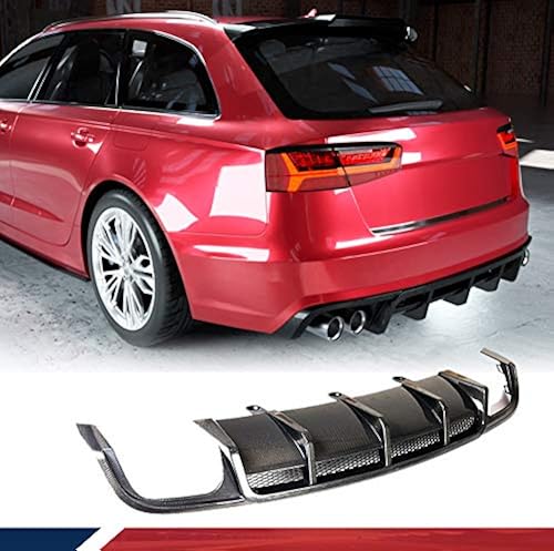 JC SPORTLINE Carbon Fiber Rear Diffuser fits for Audi S6 A6 Sline Wagon ...