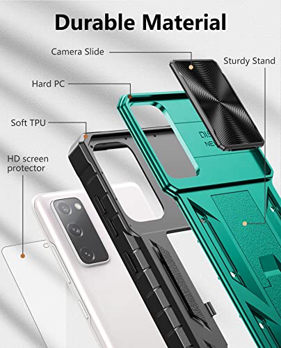 WTYOO for Samsung Galaxy S20-FE Case: Military Grade Drop Proof Protection Mobile Cover with ...