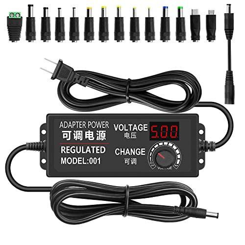 GMJYC 72W Universal Adapter 3V-24V Adjustable Multi Voltage Power ...