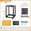 RIVECO 15U Open Frame Server Rack with Wheels 19" Networking Cabinet ...