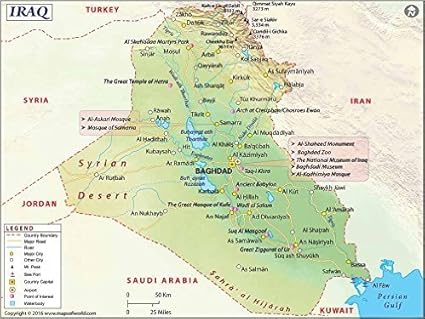 Map Iraq Mountains - Share Map