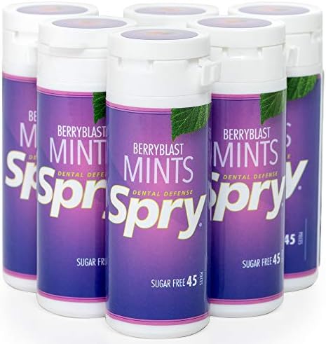 Spry Xylitol Berry Blast Mints Sugar Free Candy - Breath Mints That ...