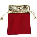 Amazon.com: Housweety 10PCs Red Velvet Drawstring Pouches Jewelry Gift ...