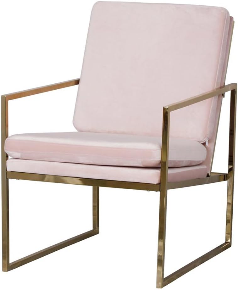 Amazon.de: Mr.do Samt Sessel Stuhl Rosa Loungesessel Armlehnenstühle ...