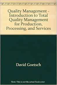Quality Management - Introduction to Total Quality Management for ...