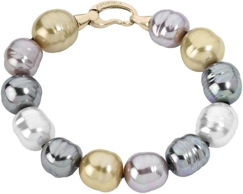 Majorica Damen-Armband mit 12 mm großen Baroque-Perlen, 21 cm lang ...