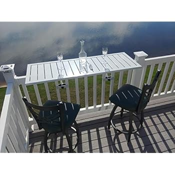 Amazon.com : Deck Rail Table | Fits Patio or Deck Railing As A Dining ...