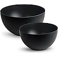 Amazon.com | 11.3"&10" Extra Large Mixing Bowls, 6.5Qt & 4.2Qt Bamboo ...