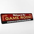 Amazon.com: Welcome to our Game Room Vintage Looking Metal Sign Arcade ...