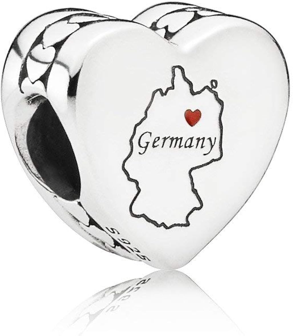 Pandora 792015_E005 Länder-Charm Germany Sterling-Silber Rot: Amazon.de ...