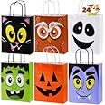 Amazon.com: JOYIN 24 Pcs Halloween Colorful Bags with Handles, Paper ...