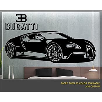 JCM Custom Bugatti Veyron Removable Wall Vinyl Decal Stickers 48" X 21. ...