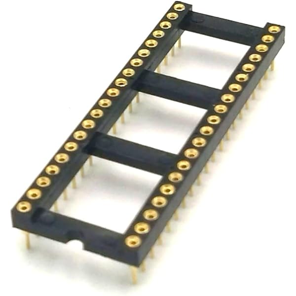 Adapter 24pc DIP IC Chip Socket Kit - 2.54mm Pitch 20-Pin Round Socket ...