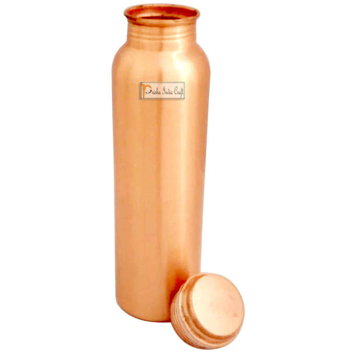 Prisha India Craft Copper Bottle, Lacquer Coated Design, 1000 ML for ...