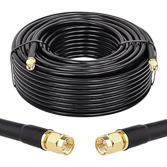 MOOKEERF SMA Male to SMA Male Coaxial Cable 50 ohm KMR240 Coax Cable Ultra Low Loss Antenna ...