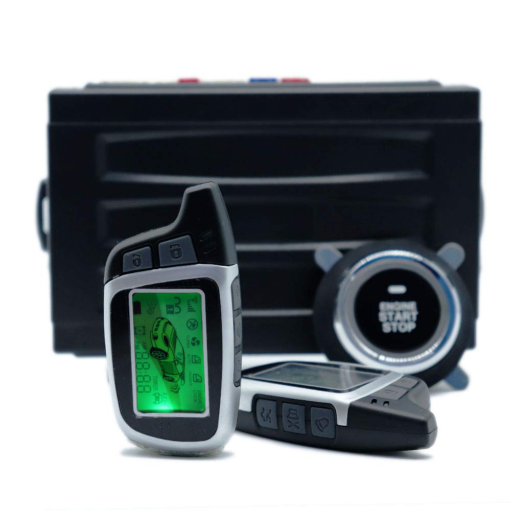 CarBest Vehicle Security Paging Car Alarm 2 Way LCD Sensor Remote ...