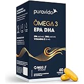 Puravida Ômega 3 Pulse EPA DHA MEG-3® + Coenzima Q10 60 Cápsulas : Amazon.com.br: Saúde e Bem-Estar