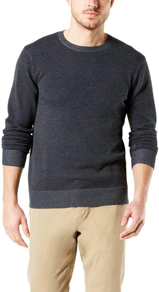 dockers Men's Plaited Jersey Crew Jumper: Amazon.co.uk: Clothing