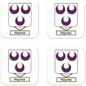 Amazon.com: Haynes Family Crest Square Coasters Coat of Arms Coasters ...