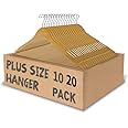 Amazon.com: Urby Extra Wide Hangers for Plus Size Clothes, Ganchos para ...