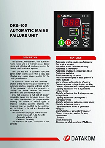 DATAKOM DKG-105 Generator Automatic Mains Failure Control - Want It All