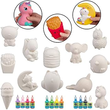 Amazon.com: Paint a Squishy Kit - Paint 3 Large Dino Squishies - Color ...