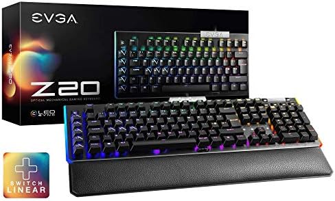 EVGA Z20 Rgb Optical Mechanical Gaming Keyboard, Rgb Backlit Led ...