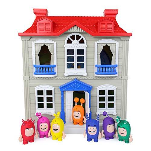 ODDBODS Red, White, and Grey House Playset for Kids - Features Indoor ...