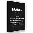 Amazon.com: NATVVA Trader Noun Definition Motivational Wall Art Money ...